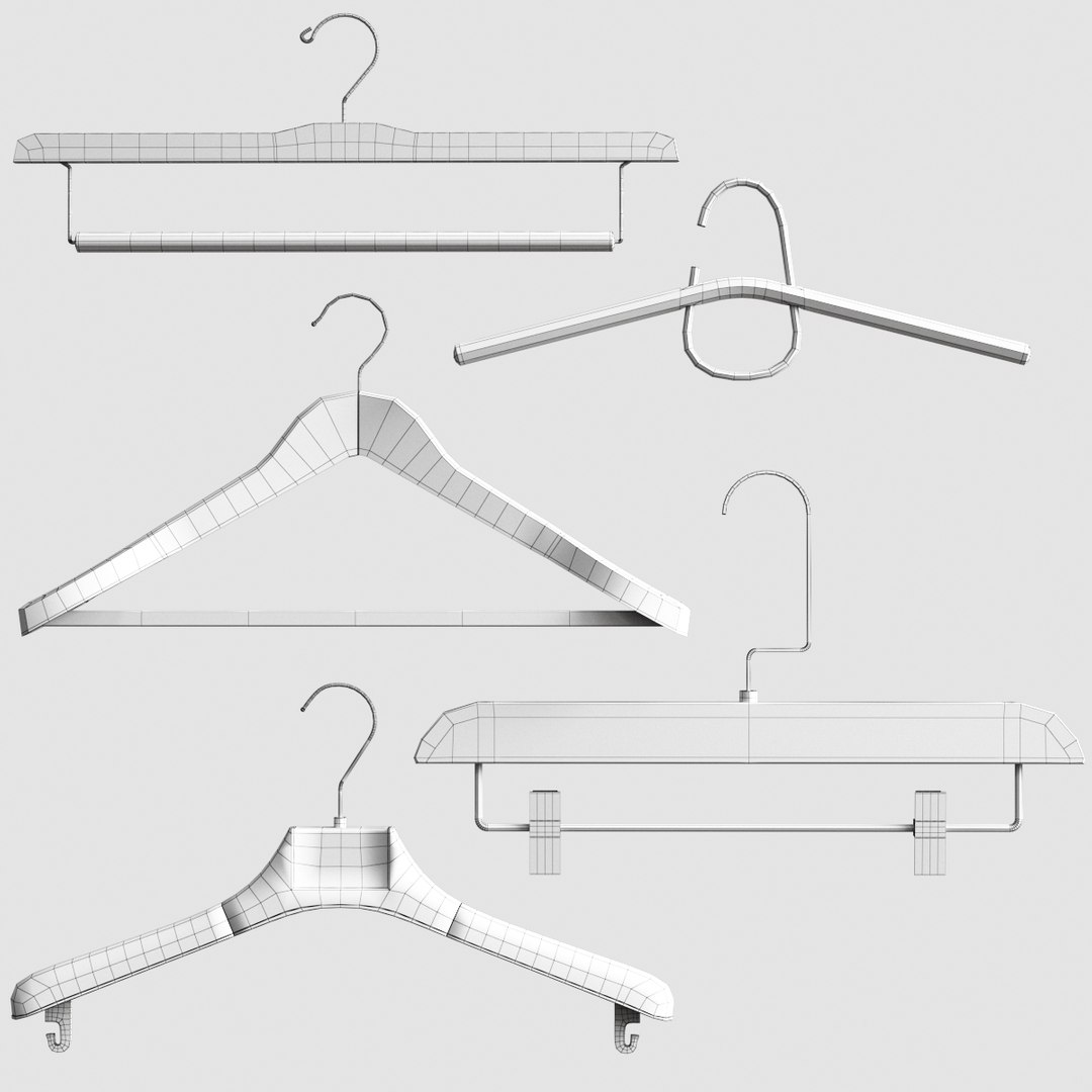 3D Hanger Set Model - TurboSquid 1707071