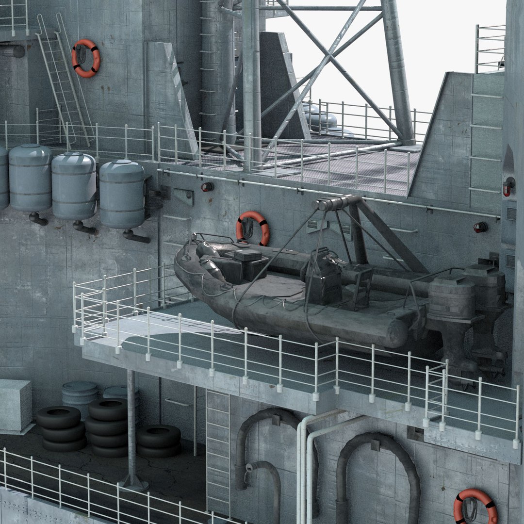 3d u ticonderoga cg-47 rig model