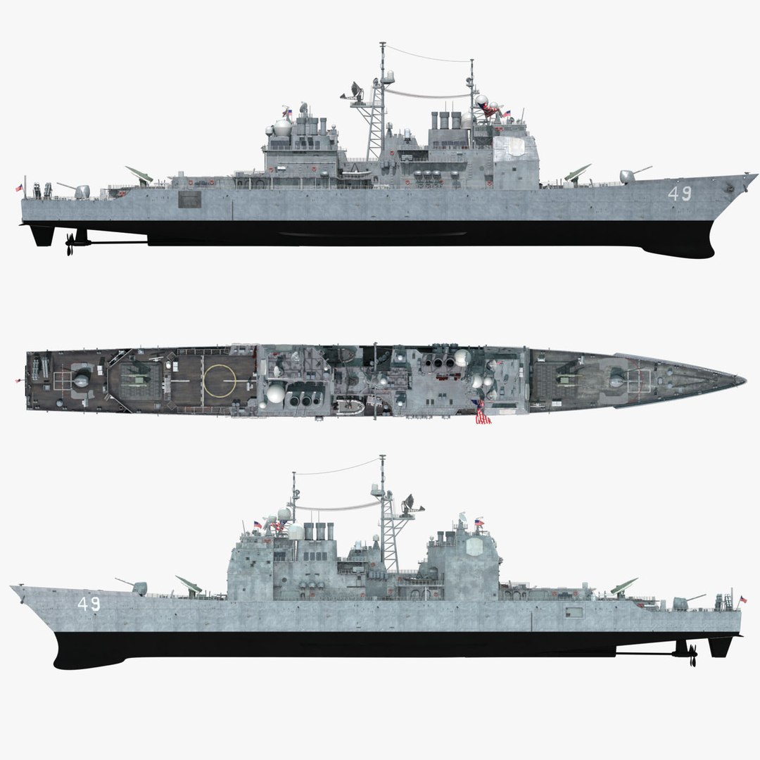 3d U Ticonderoga Cg-47 Rig Model
