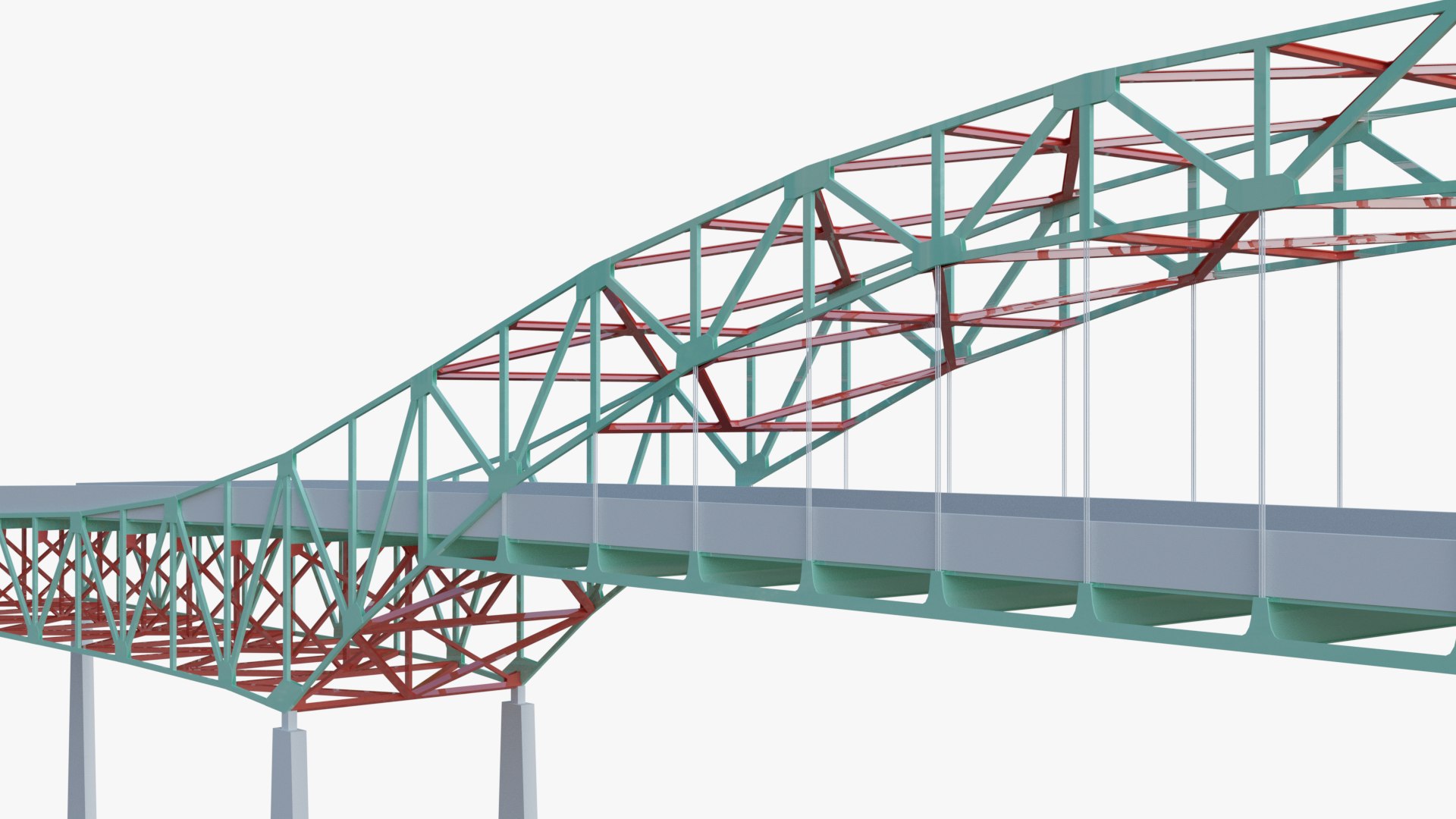 Suspension Bridge 3D Model - TurboSquid 1527738