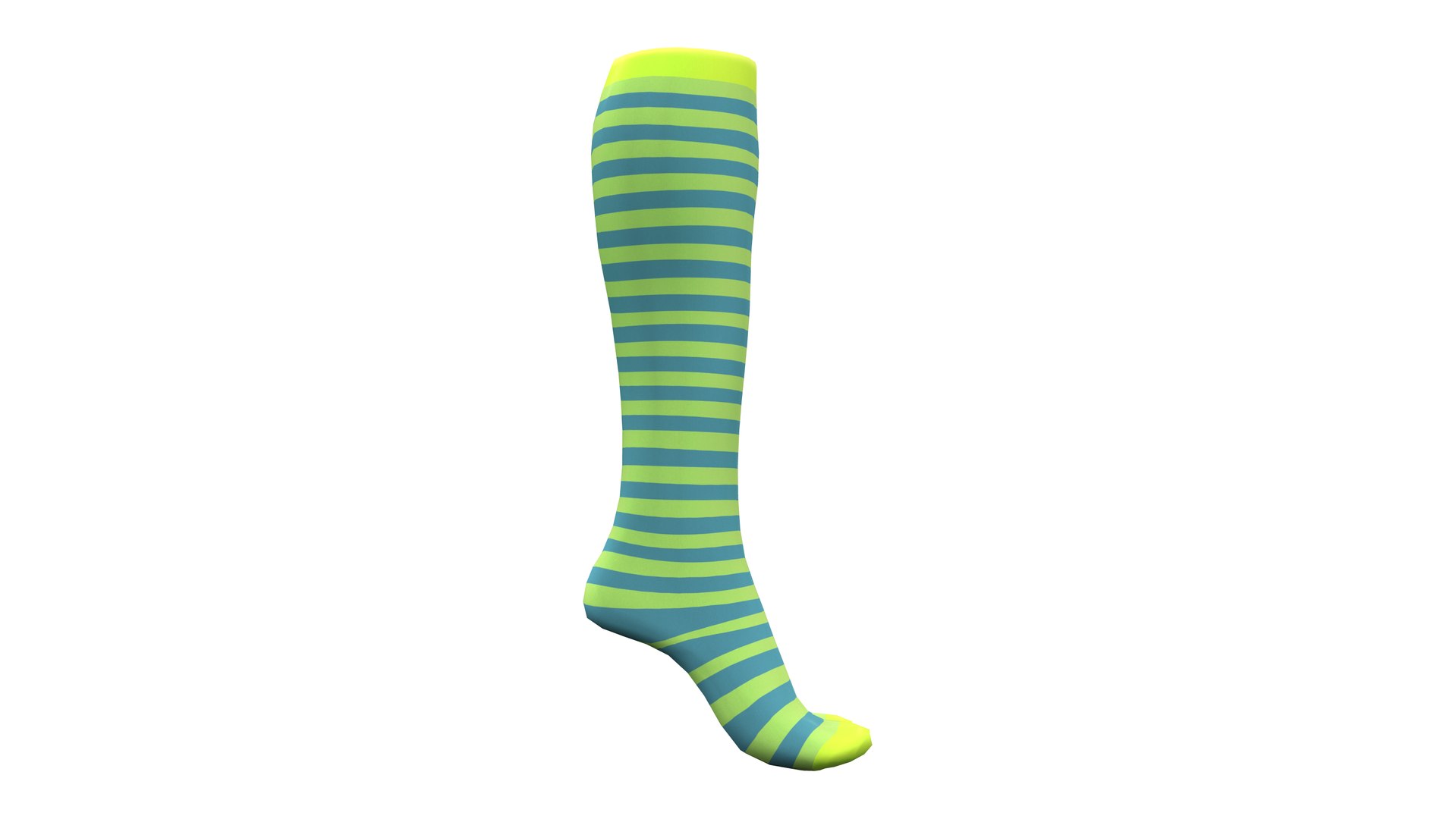 Striped High Socks 3D Model - TurboSquid 1767609