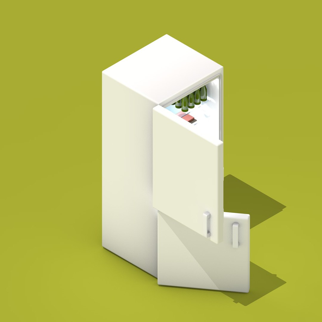 3D Fridge Freezer Model - TurboSquid 1297884