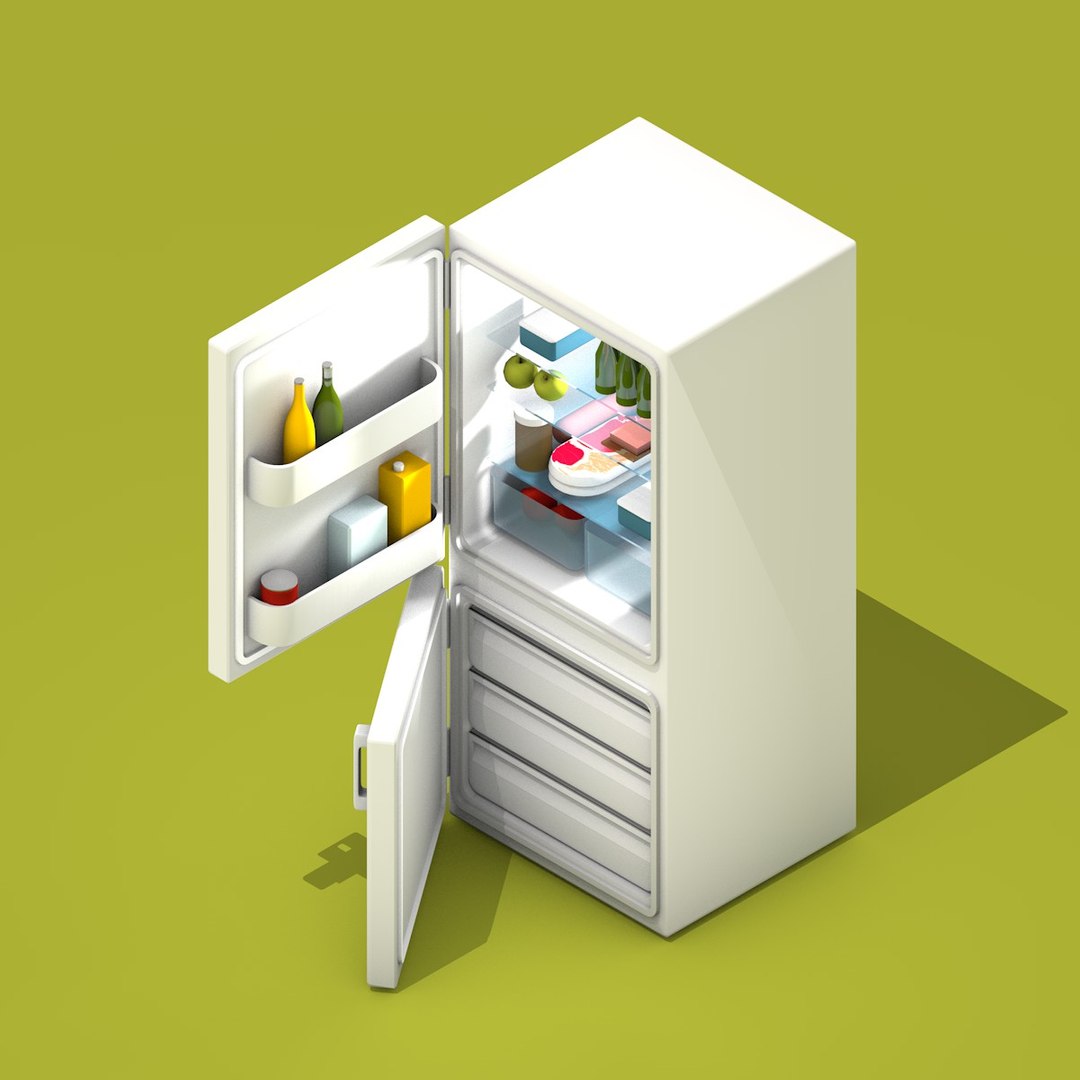 3D Fridge Freezer Model - TurboSquid 1297884