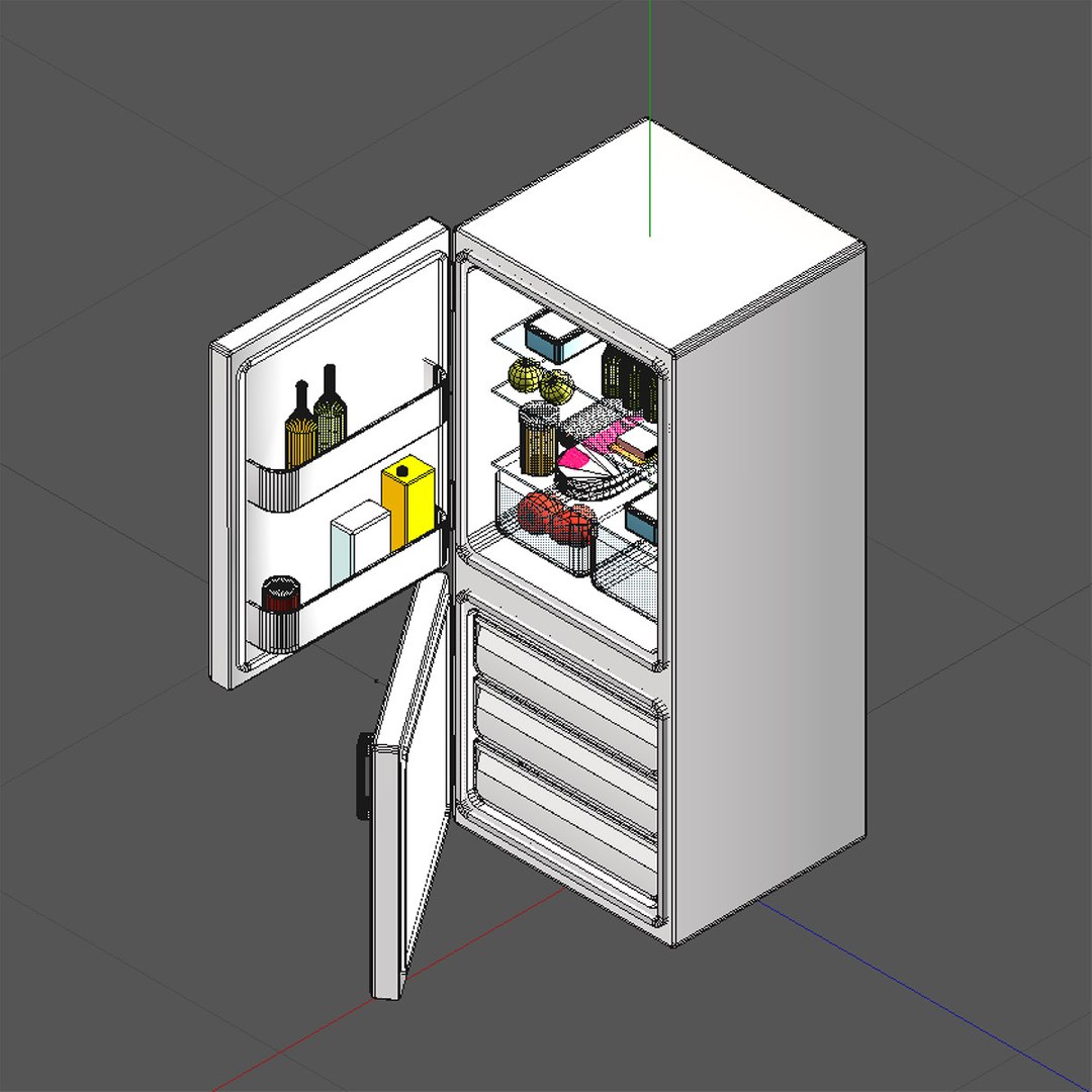 3D Fridge Freezer Model - TurboSquid 1297884