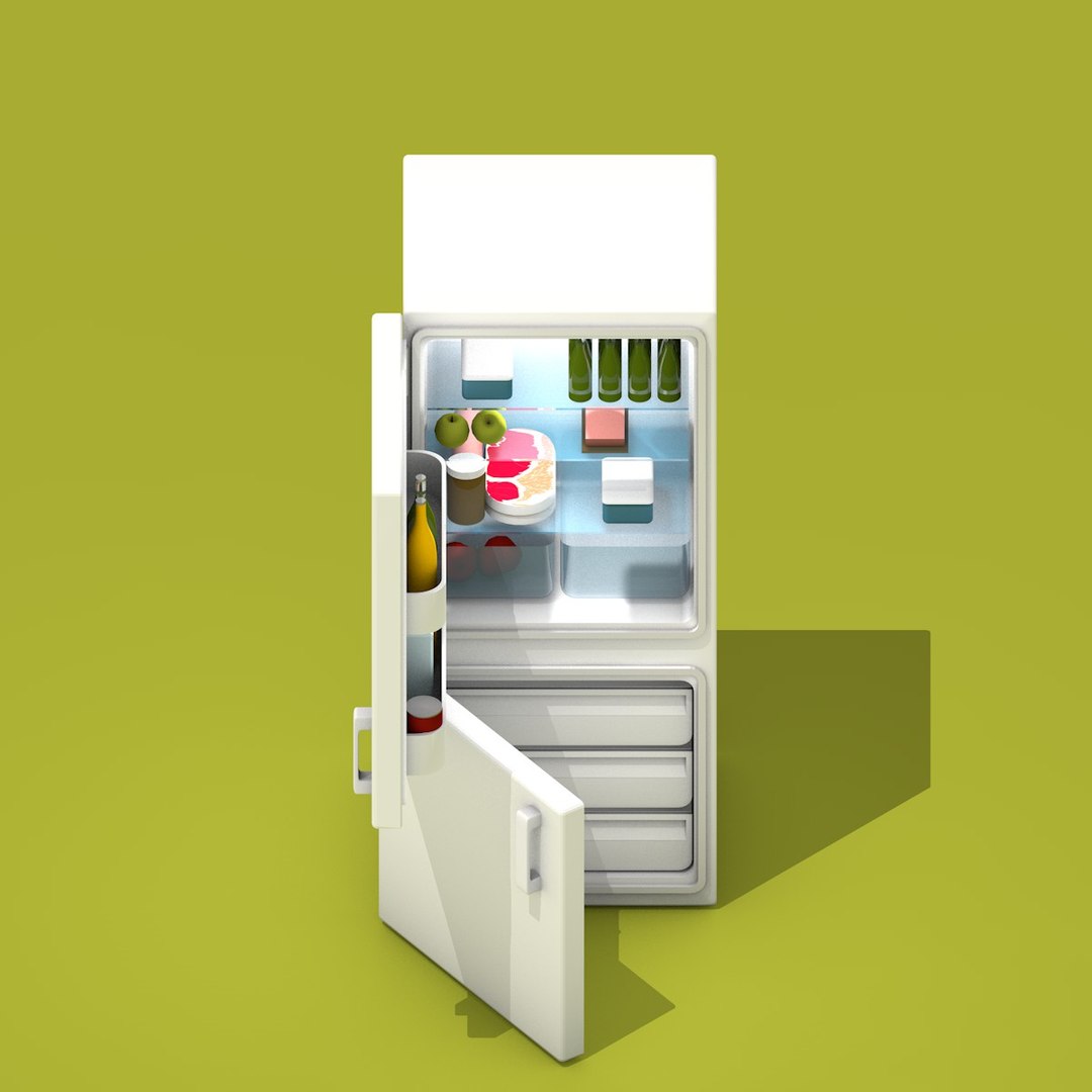 3D Fridge Freezer Model - TurboSquid 1297884