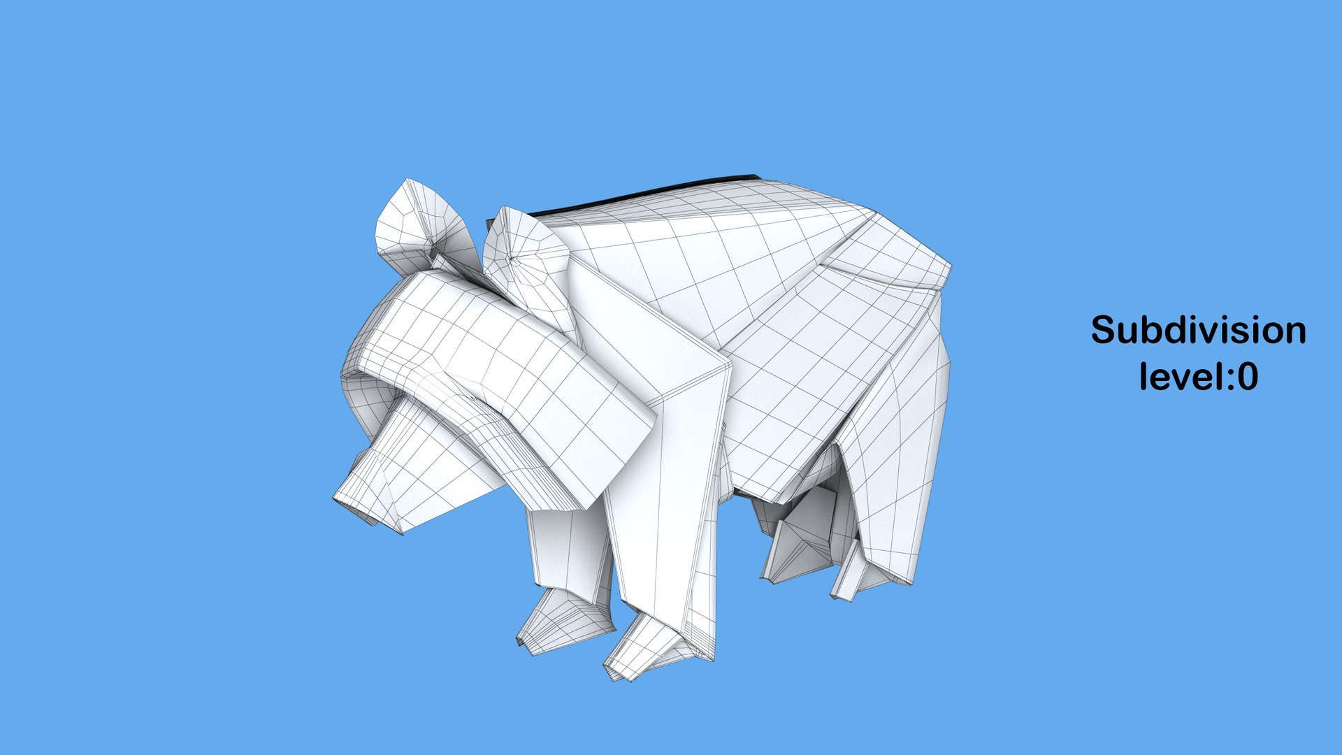 3D Origami Bear Model - TurboSquid 1819486