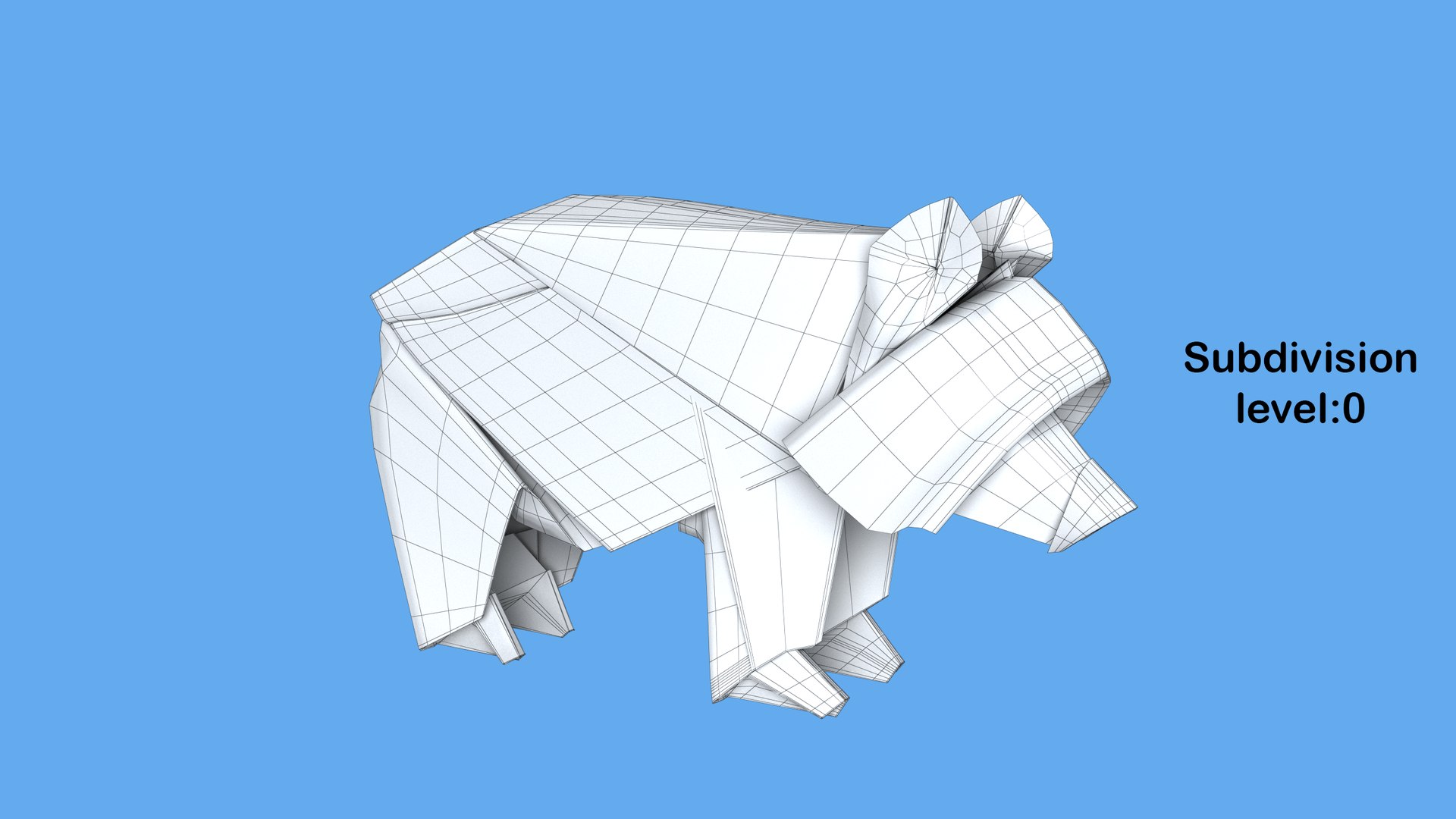3D Origami Bear Model - TurboSquid 1819486