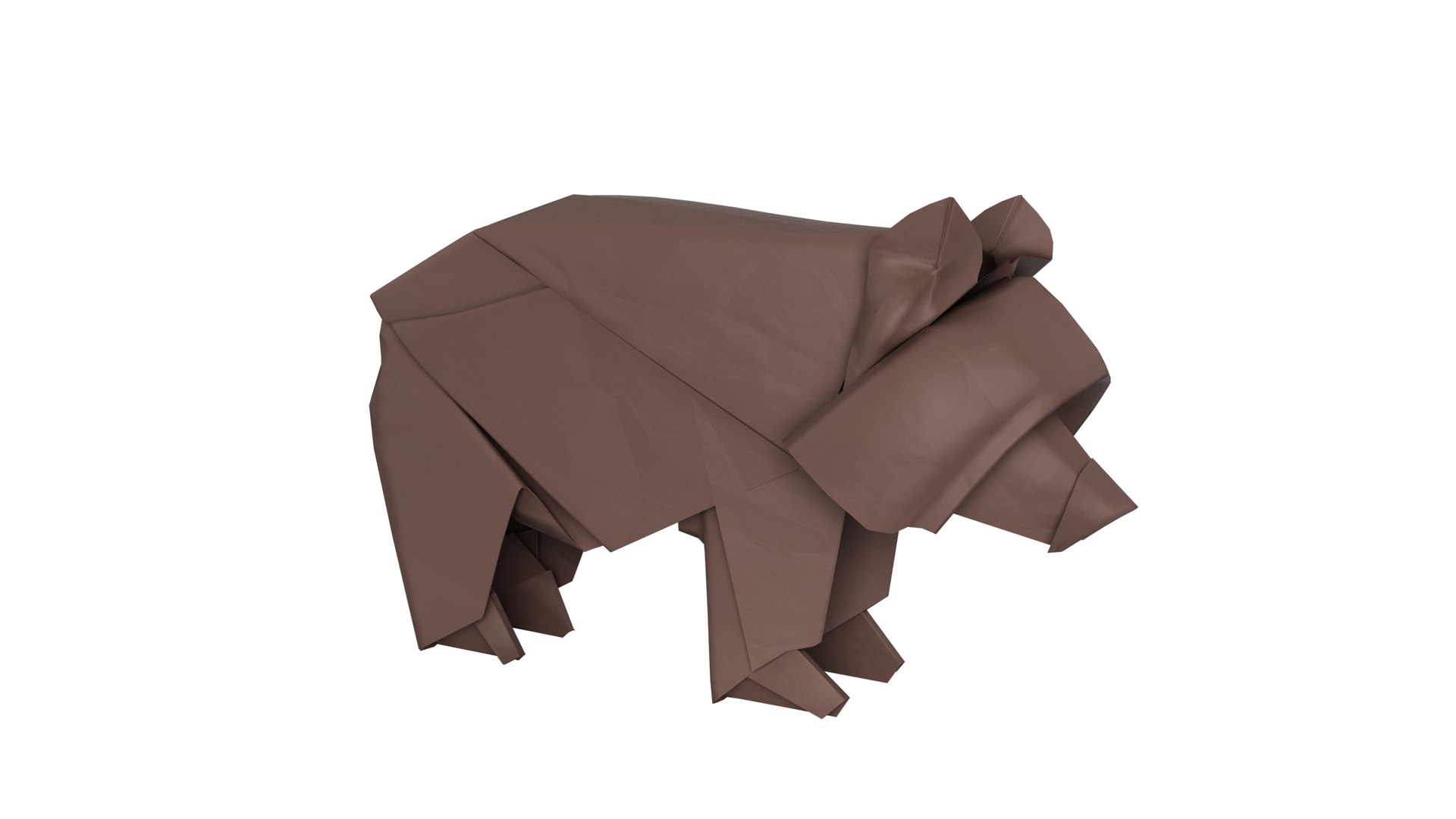 3D Origami Bear Model - TurboSquid 1819486