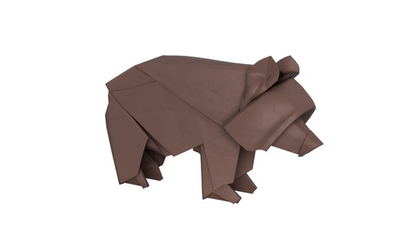 3D Origami Bear model - TurboSquid 1819486