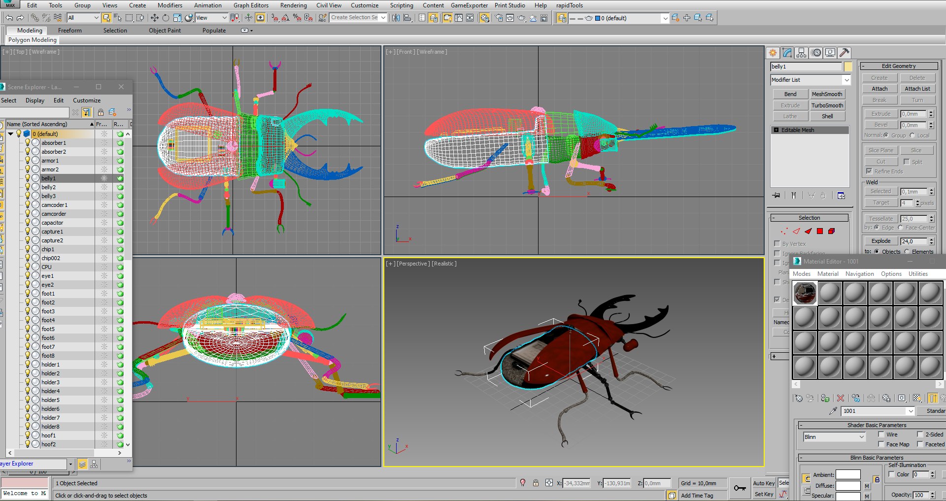 3D Beetle Robot - TurboSquid 1286640
