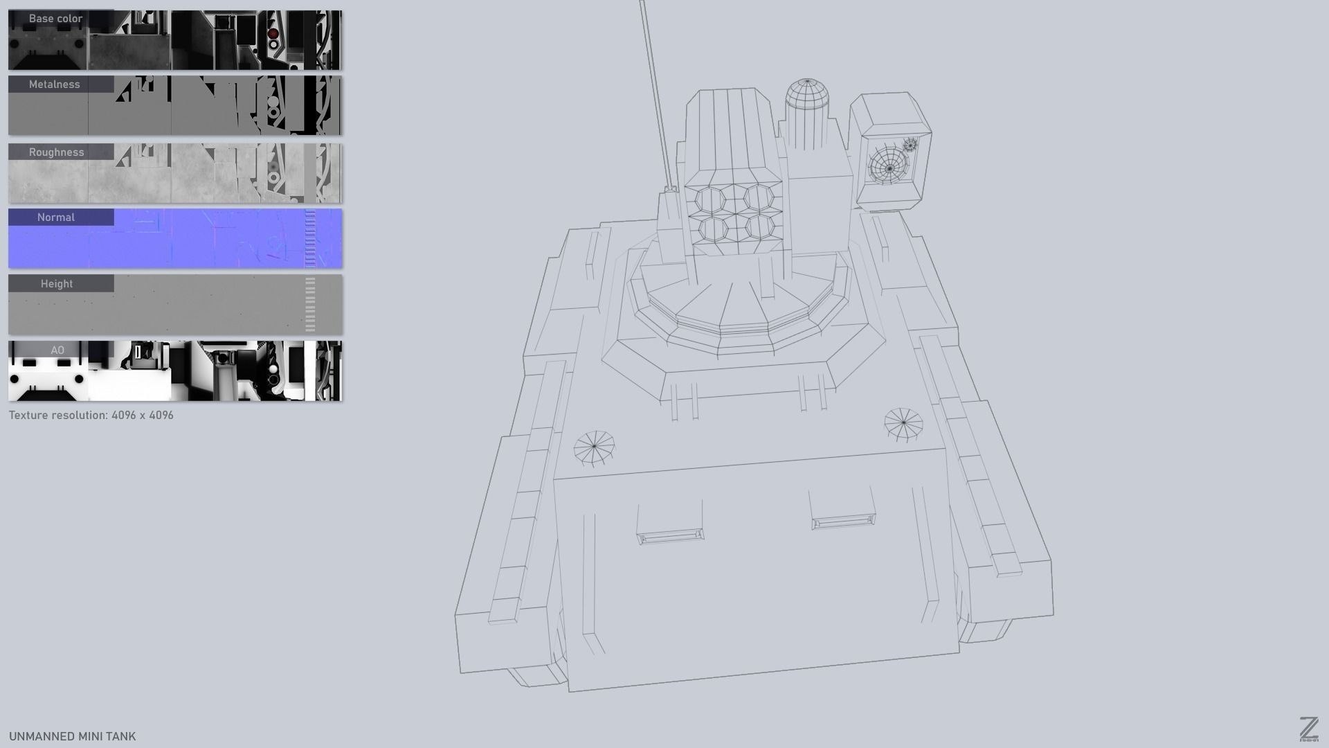 Unmanned Mini Tank 3D model - TurboSquid 2159215