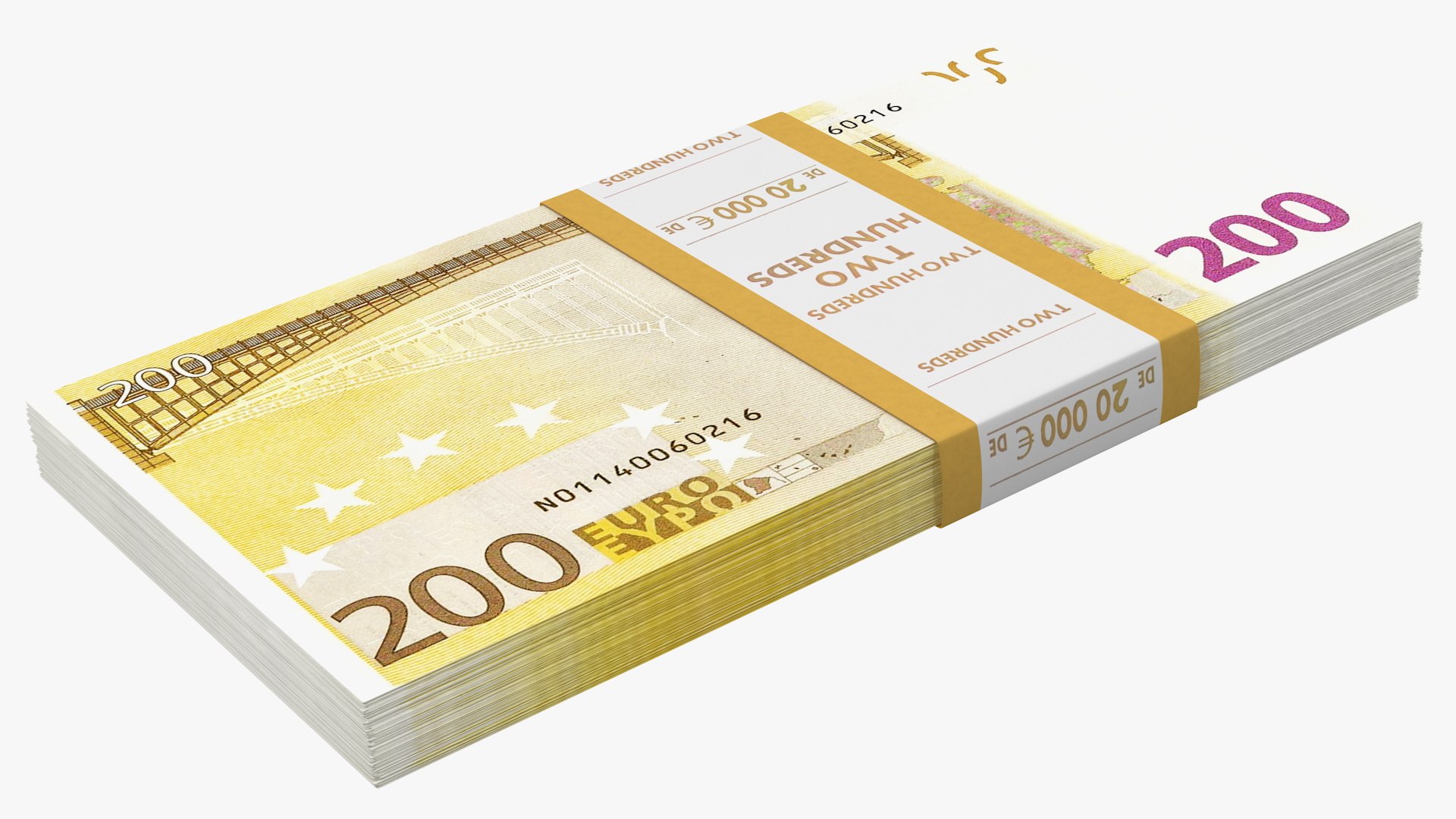 200 Euro Banknotes 3D Model - TurboSquid 1443276