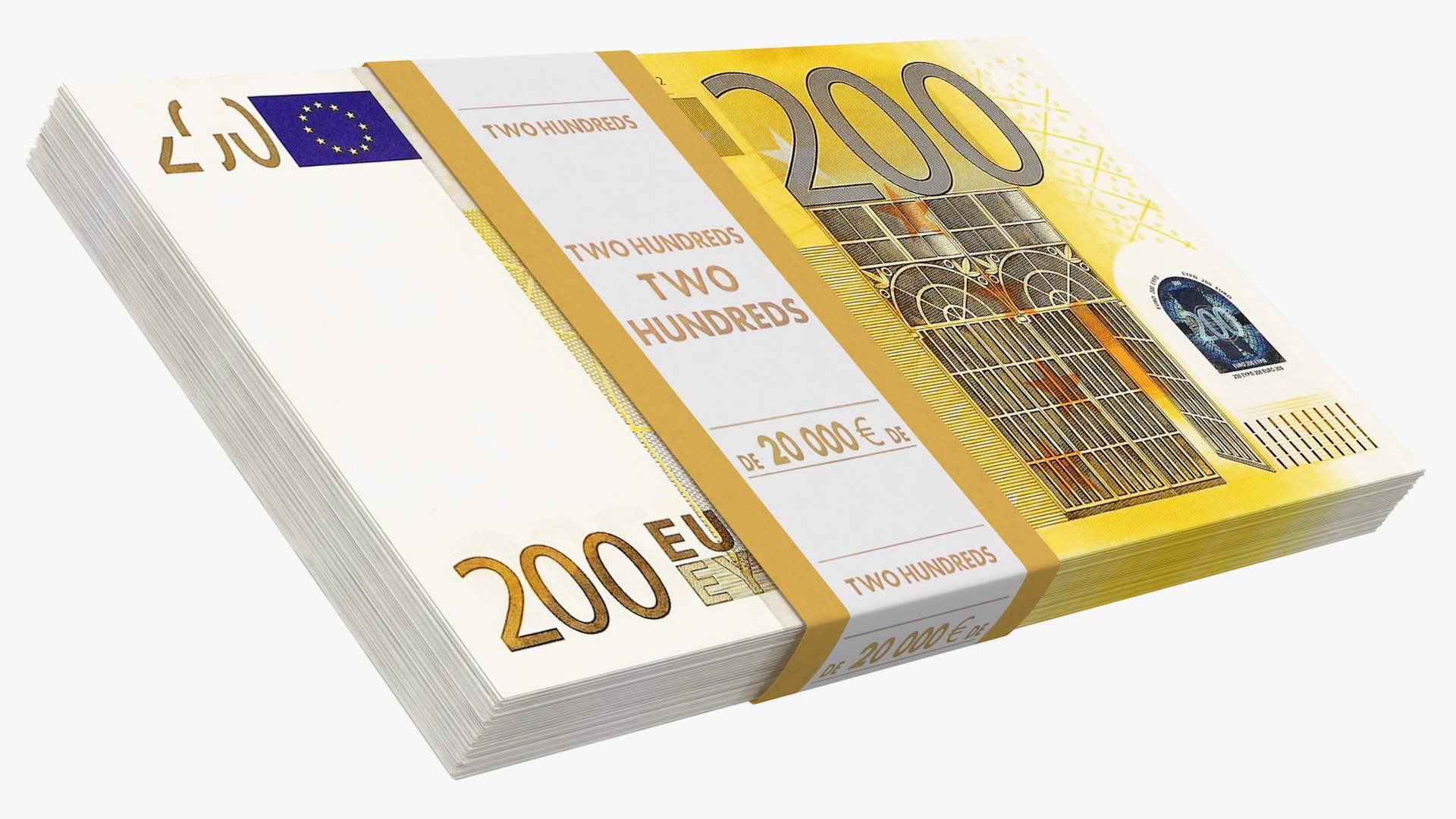 200 Euro Banknotes 3D Model - TurboSquid 1443276
