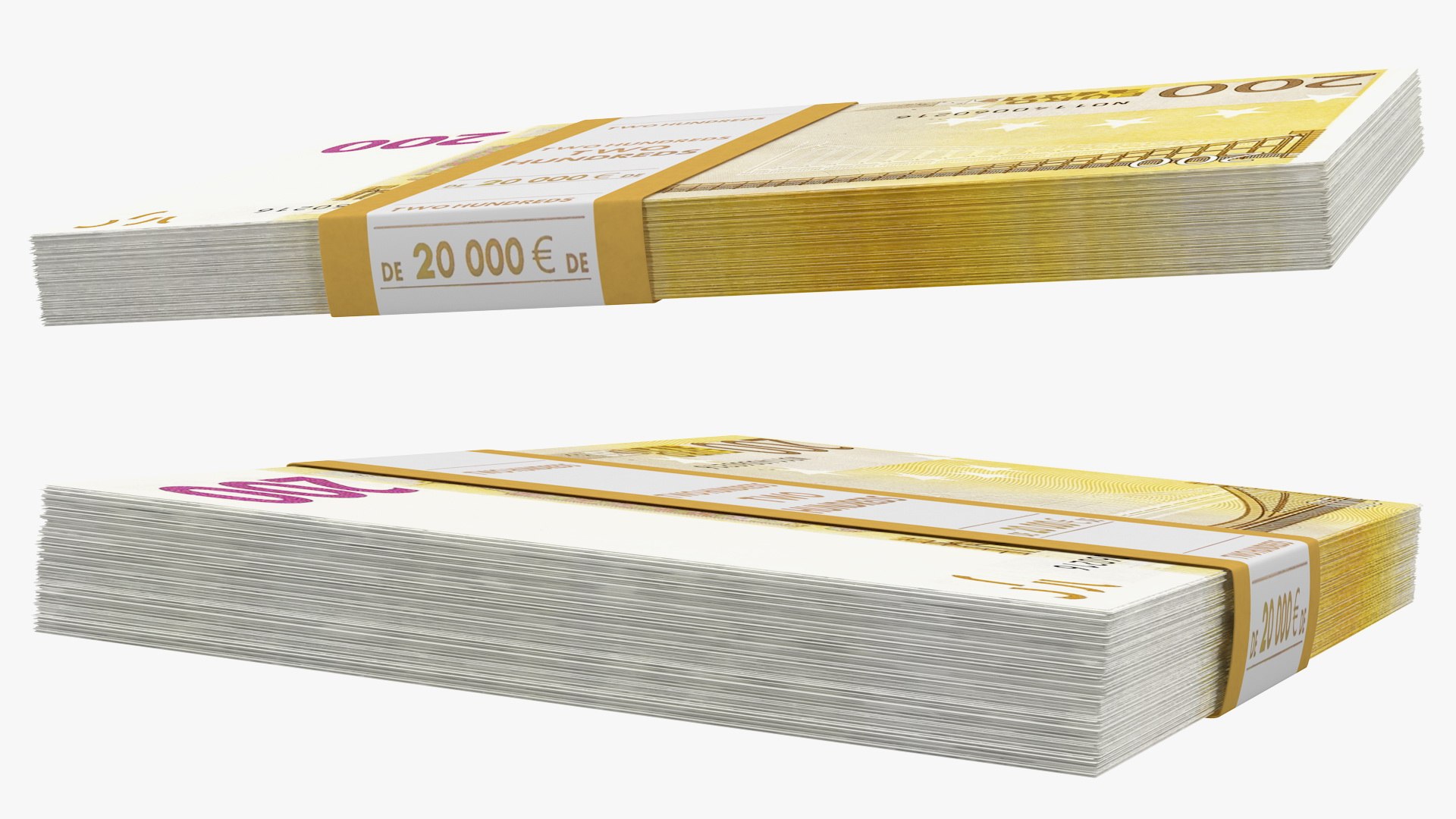 200 Euro Banknotes 3D Model - TurboSquid 1443276