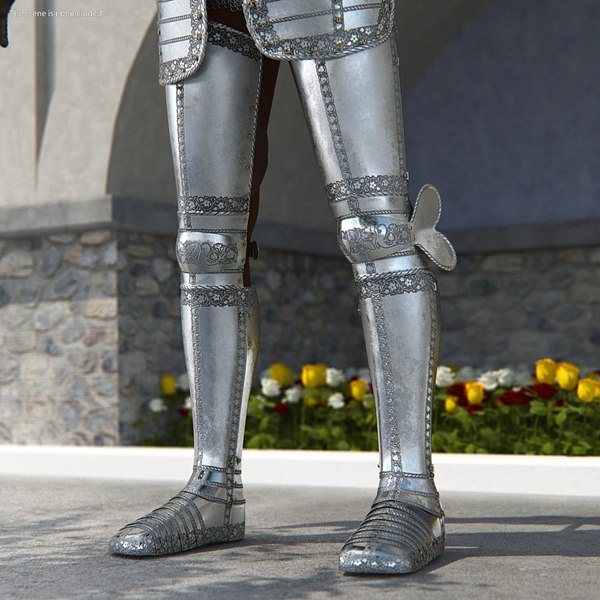 Plate armor medieval leg model - TurboSquid 1521113
