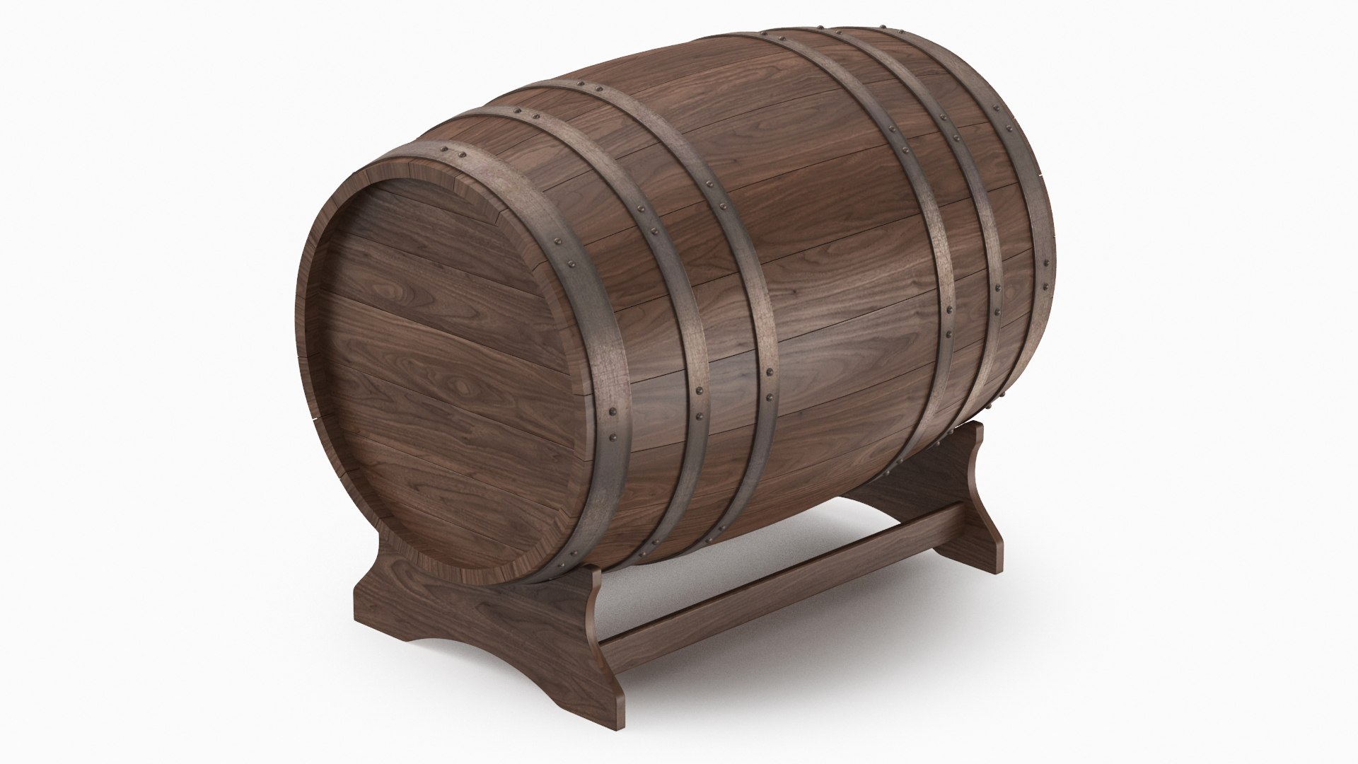 3D Wooden Barrel Set 03 Model - TurboSquid 2151943