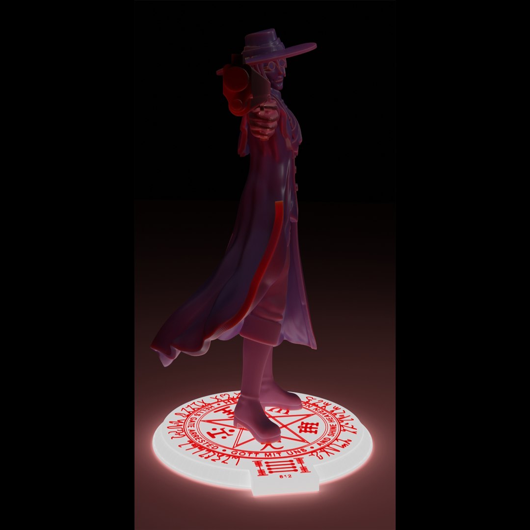 Figurine Base with Hellsing symbol 3D model - TurboSquid 2005844