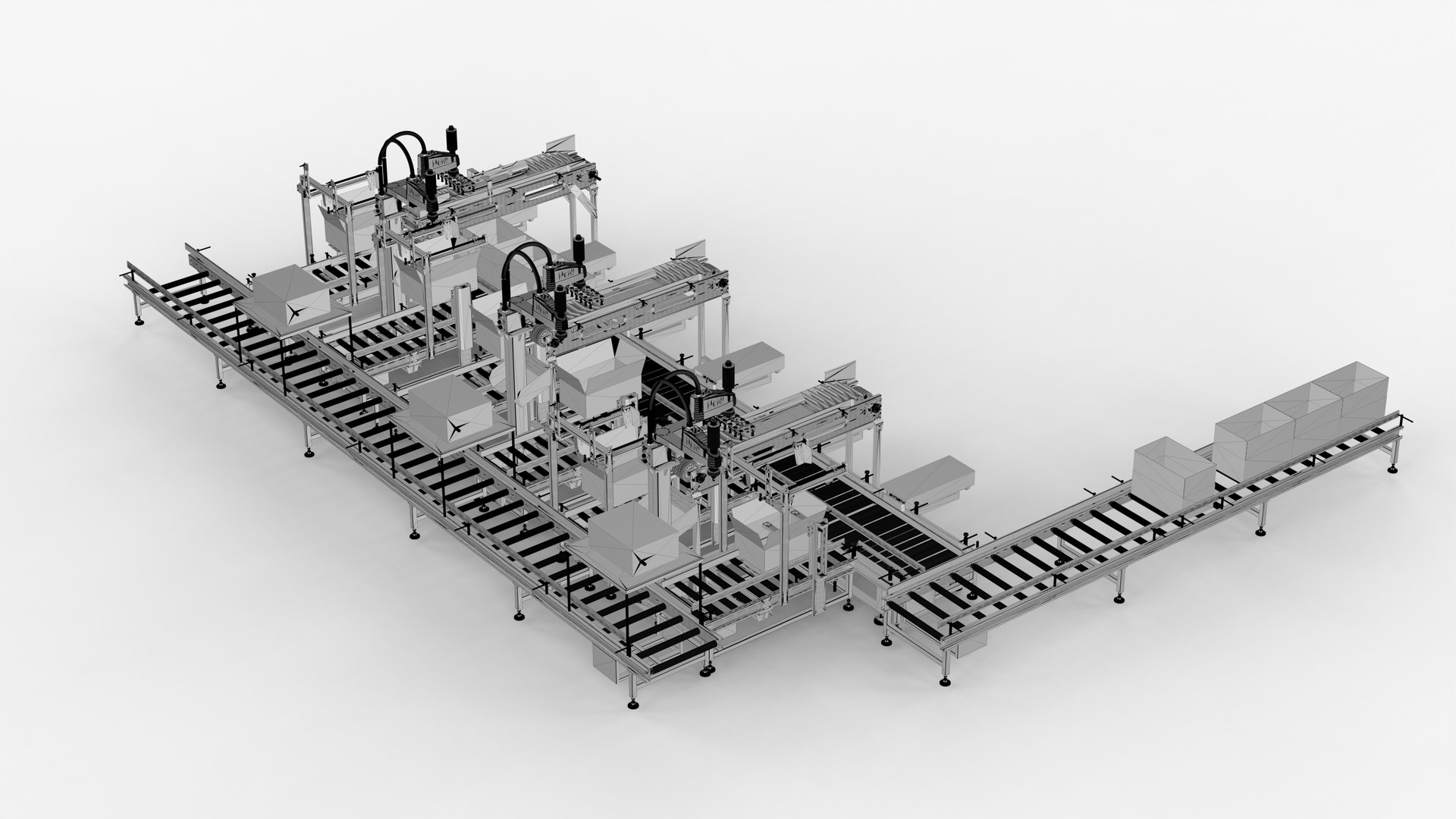 Food Packaging Production Line 3D Model - TurboSquid 1939229
