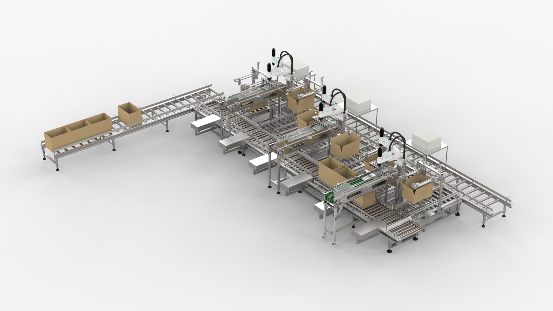 Food Packaging Production Line 3D Model - TurboSquid 1939229