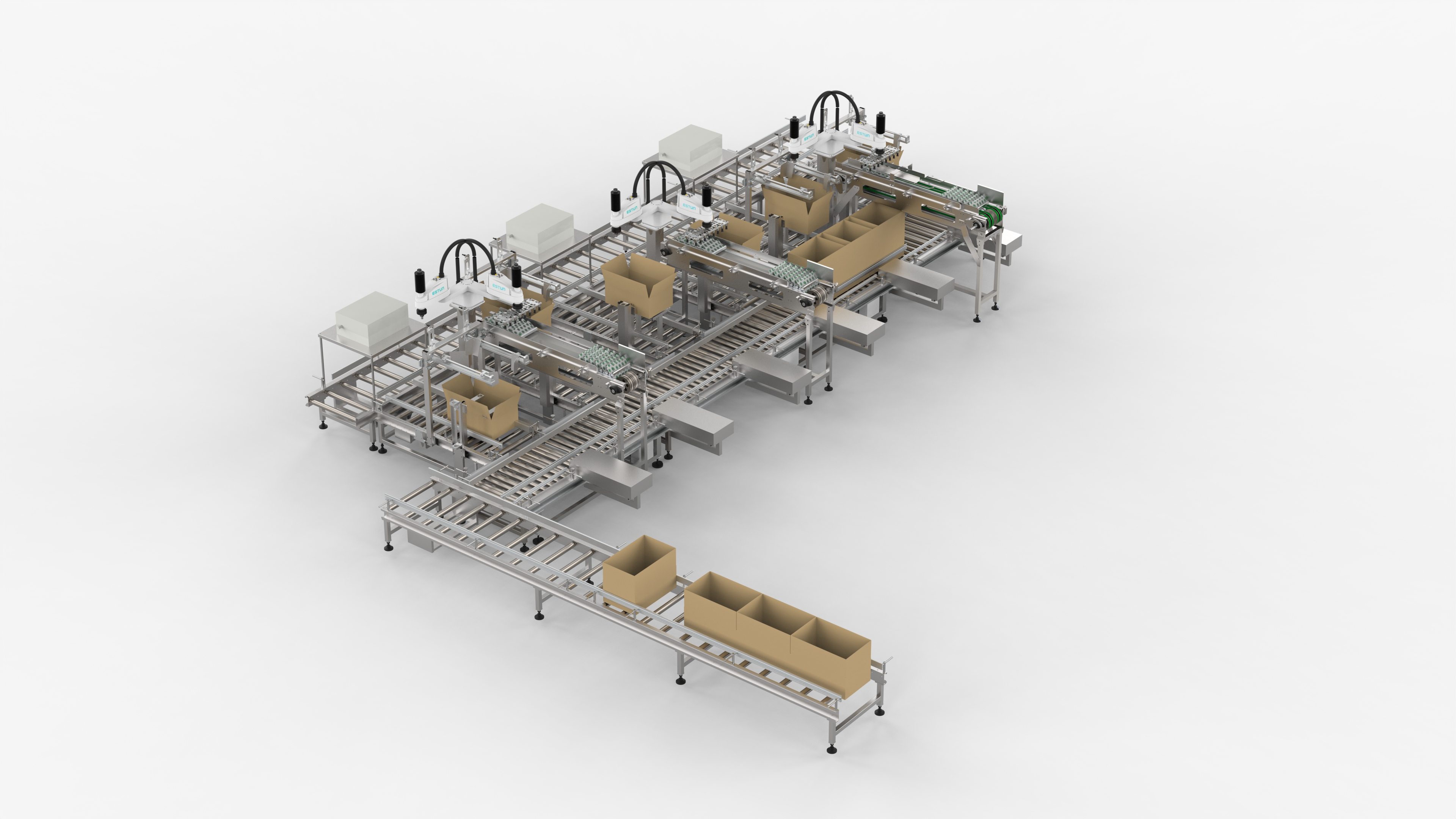 Food Packaging Production Line 3D model - TurboSquid 1939229