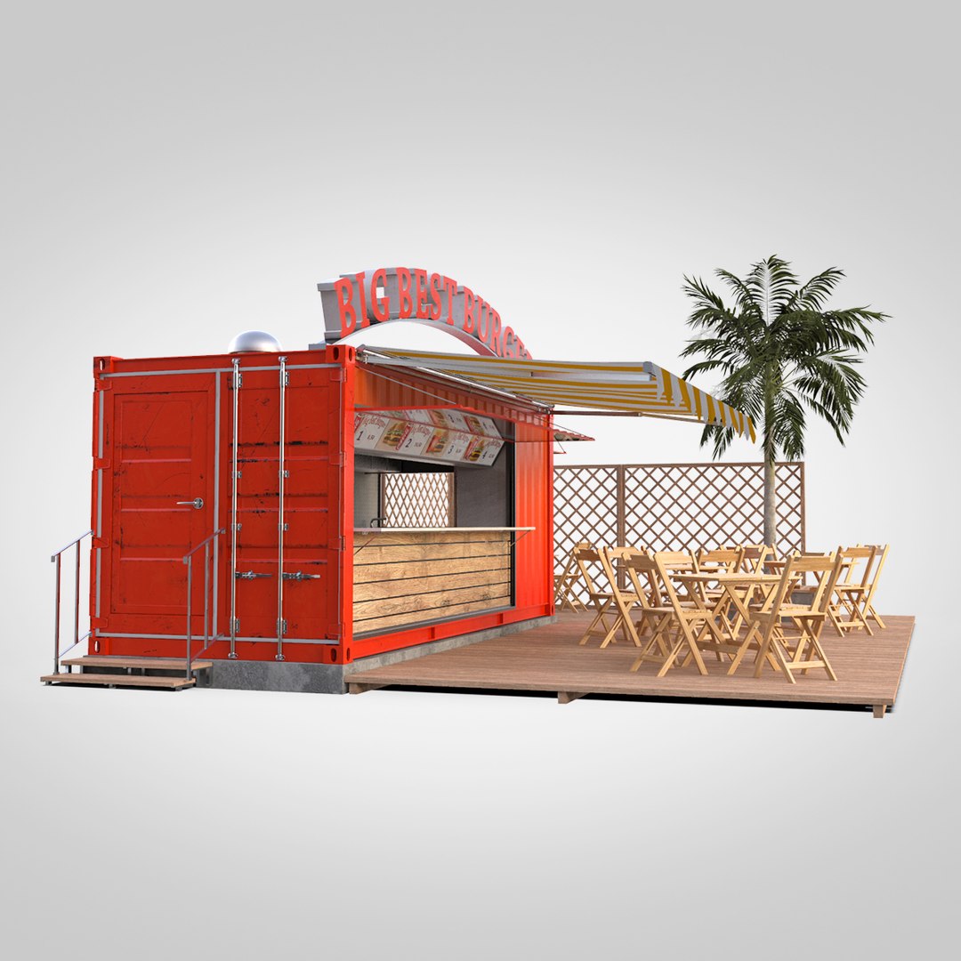 Burger Shipping Container Food 3D Model - TurboSquid 1291789