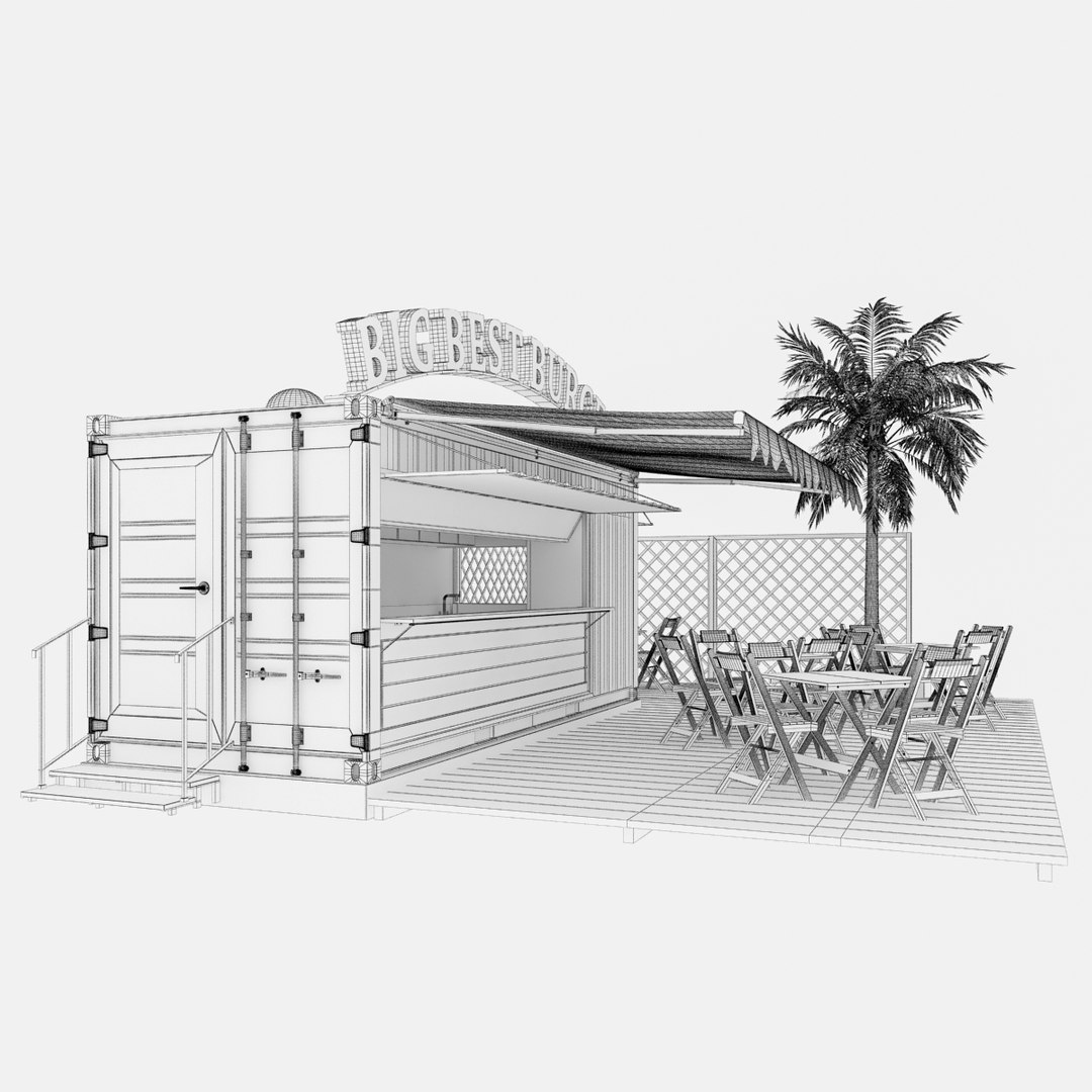 Burger Shipping Container Food 3D Model - TurboSquid 1291789