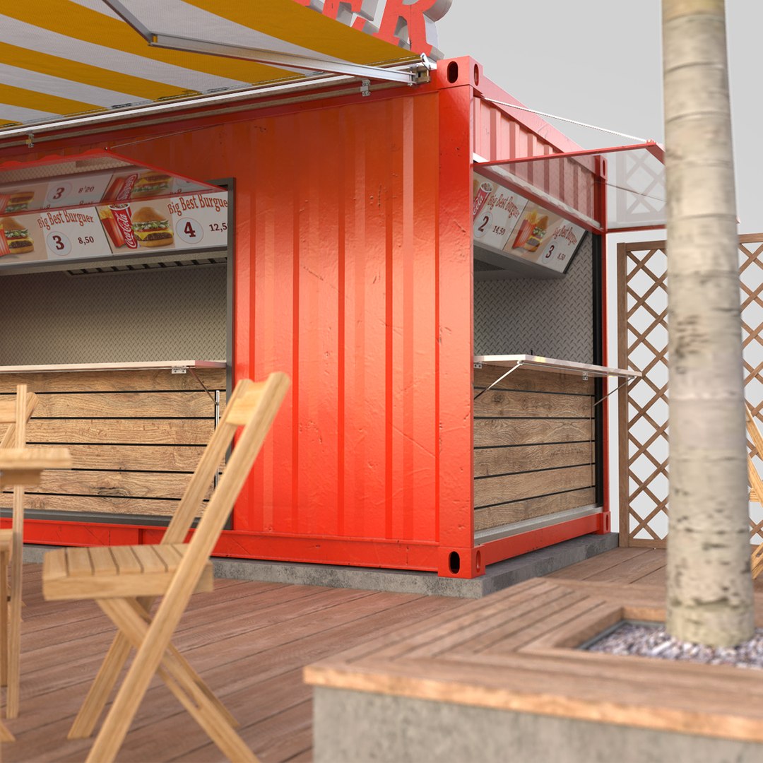 Burger Shipping Container Food 3D Model - TurboSquid 1291789