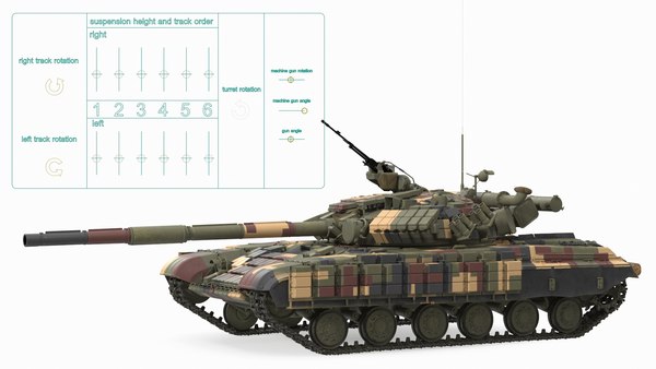 T64 BV Battle Tank Clean Rigged 3D model - TurboSquid 1981384