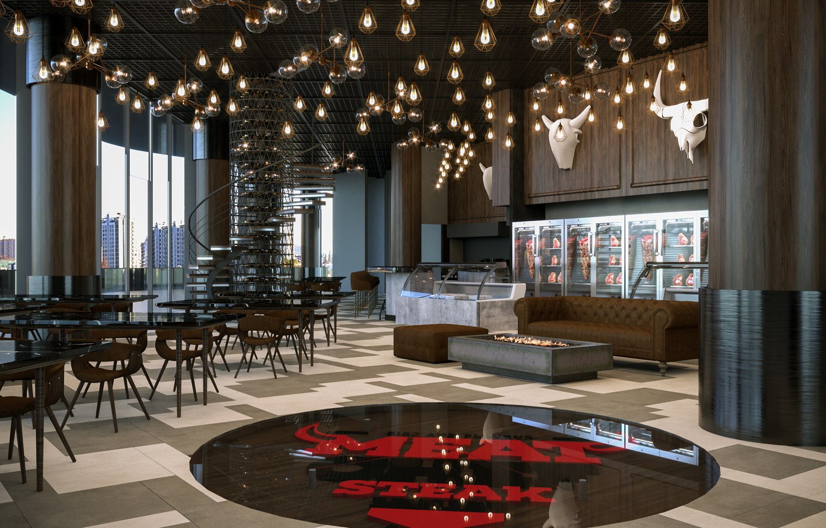 3D Realistic Restaurant Cafe Bar - TurboSquid 1396464