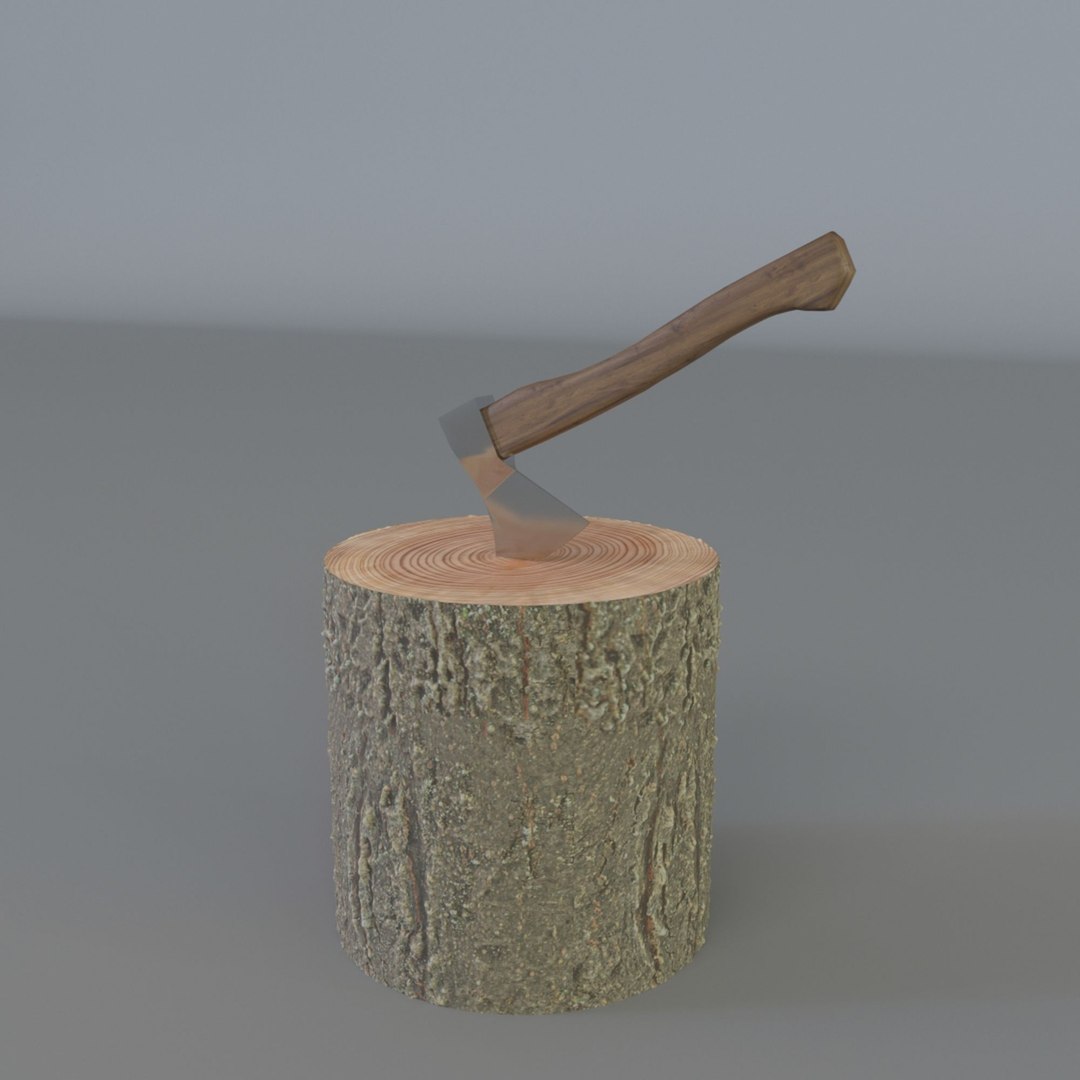 Decorative Ax Log Model - TurboSquid 1963942