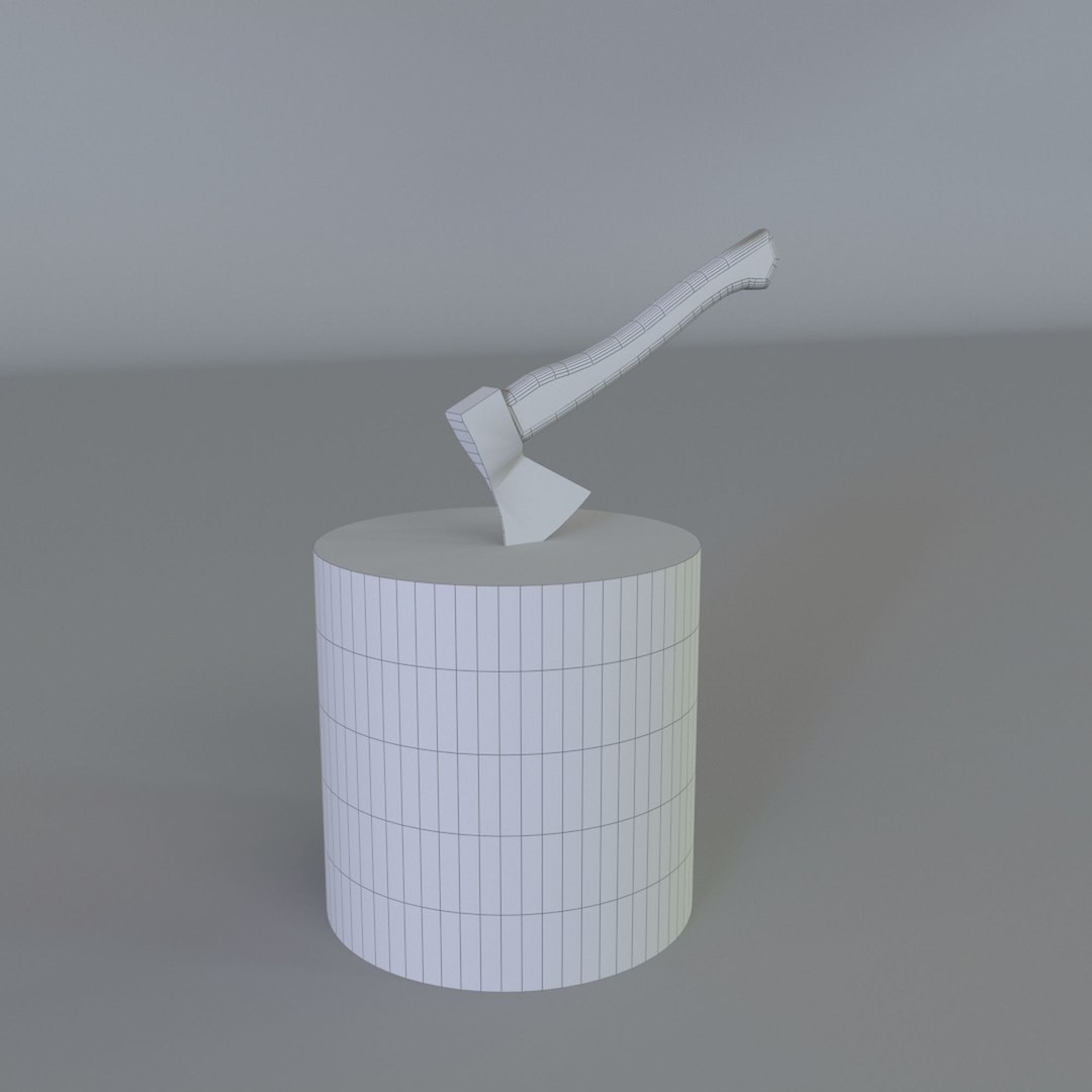 Decorative Ax Log Model - TurboSquid 1963942