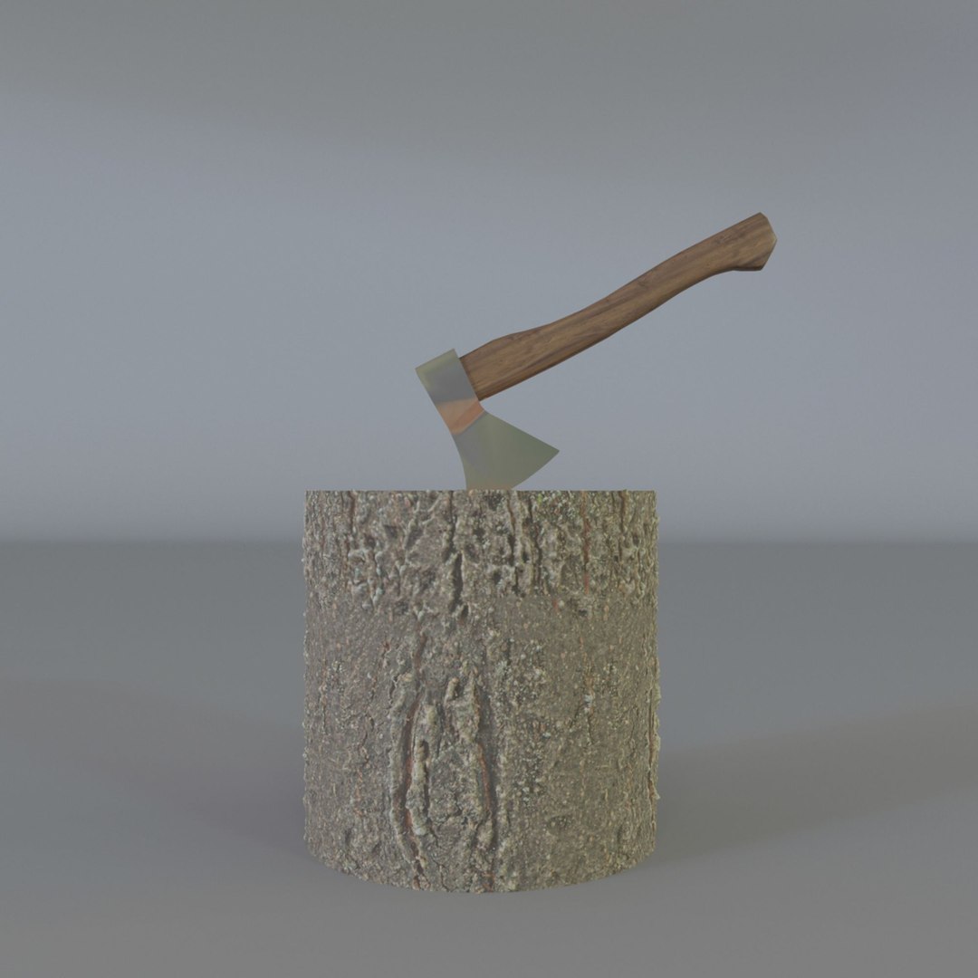 Decorative Ax Log Model - TurboSquid 1963942
