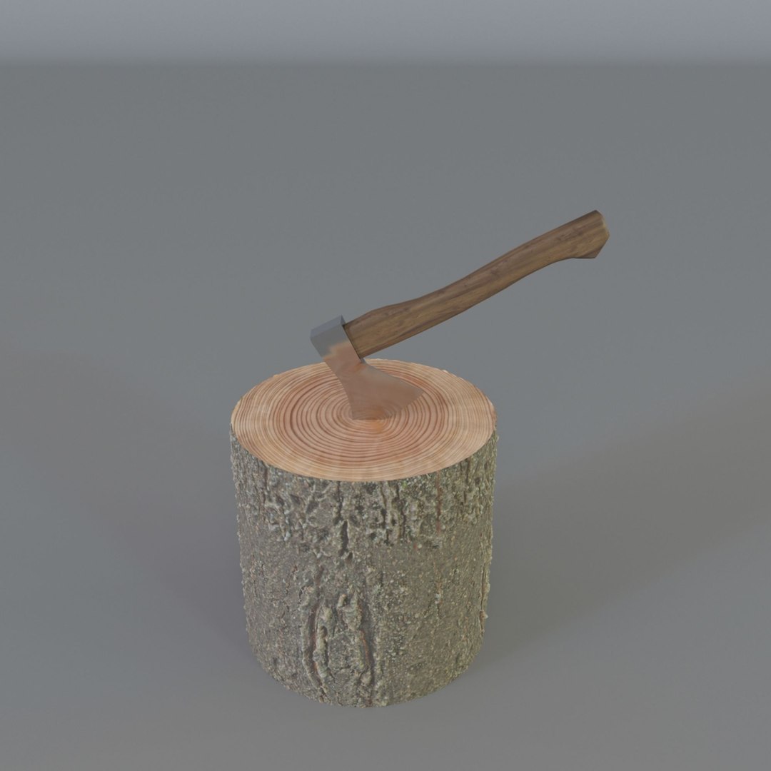 Decorative Ax Log Model - TurboSquid 1963942