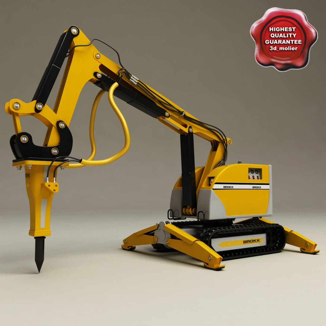 3ds Max Brokk Remote Controlled Demolition