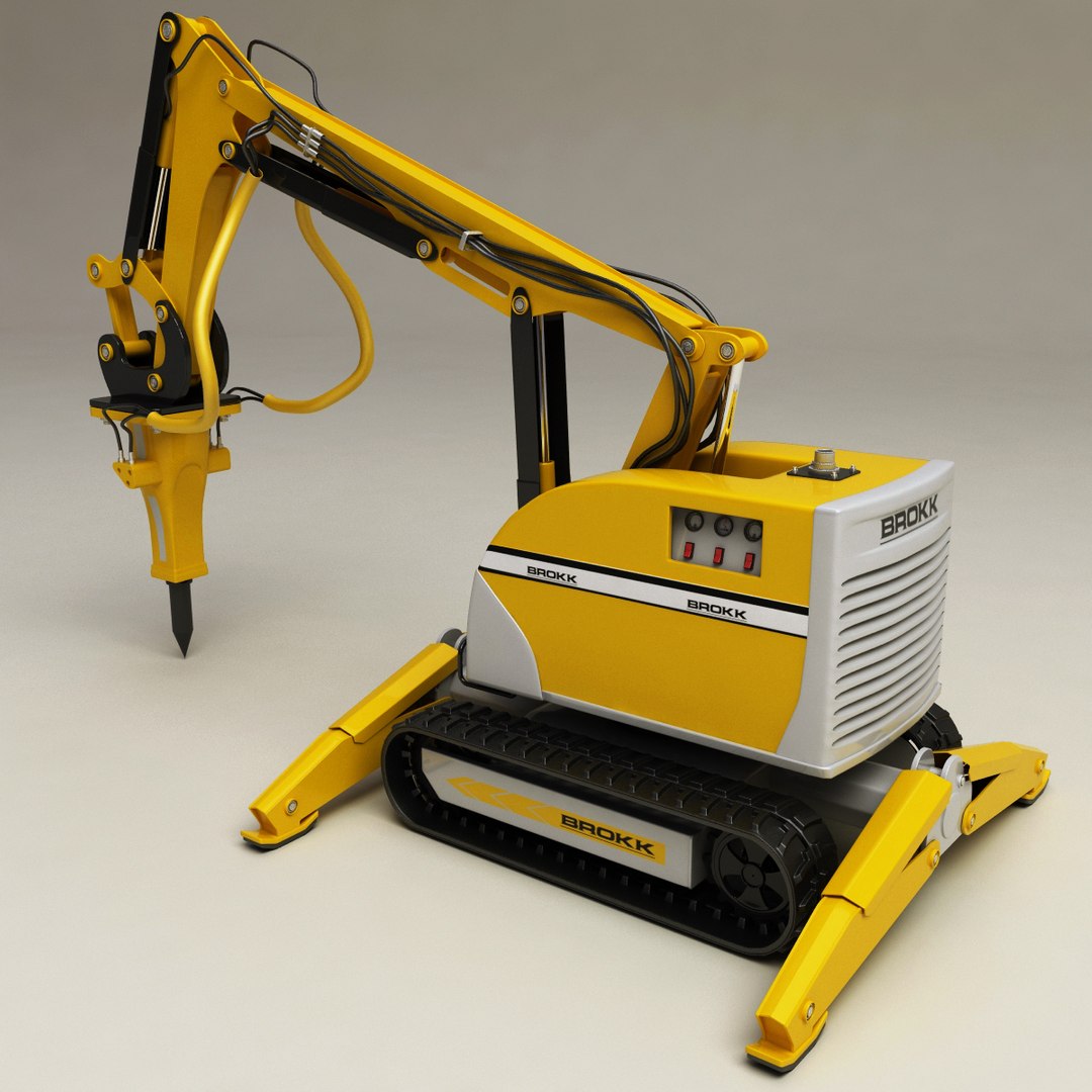 3ds Max Brokk Remote Controlled Demolition