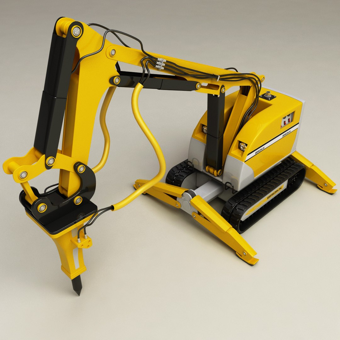 3ds Max Brokk Remote Controlled Demolition