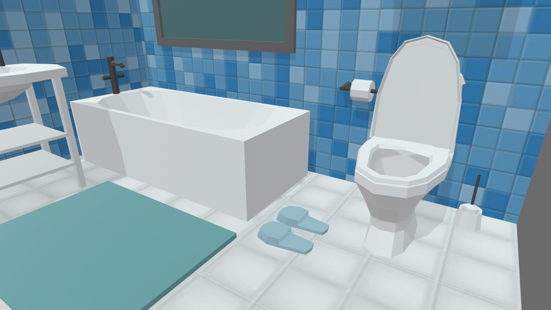 Low Poly Bathroom Pack 01 Model - TurboSquid 2083470