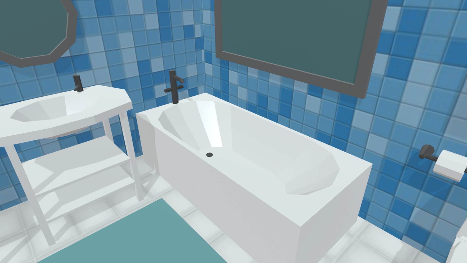 Low Poly Bathroom Pack 01 Model - TurboSquid 2083470