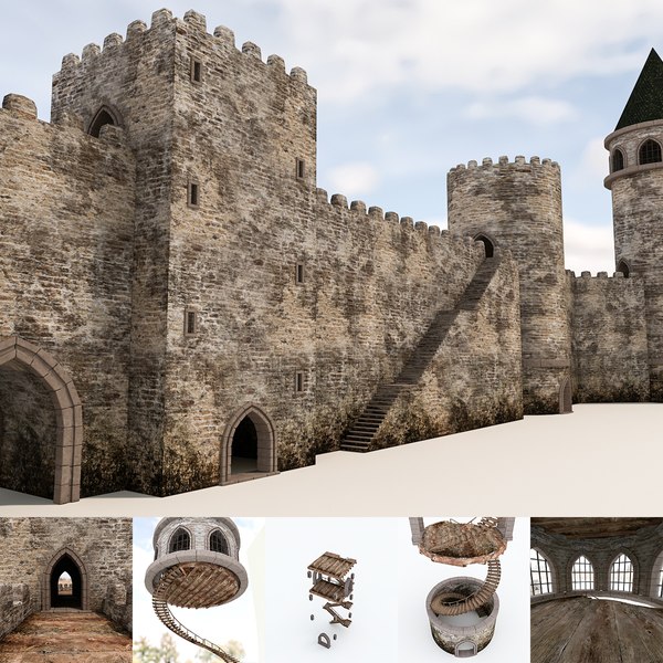 3D castle modular pack - model - TurboSquid 1269838