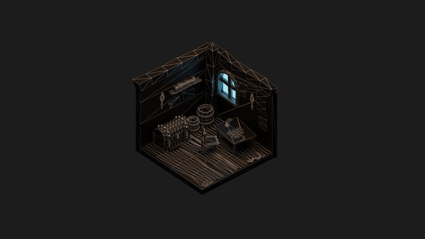 Medieval Study Room isometric low poly 3D model 3D model - TurboSquid ...