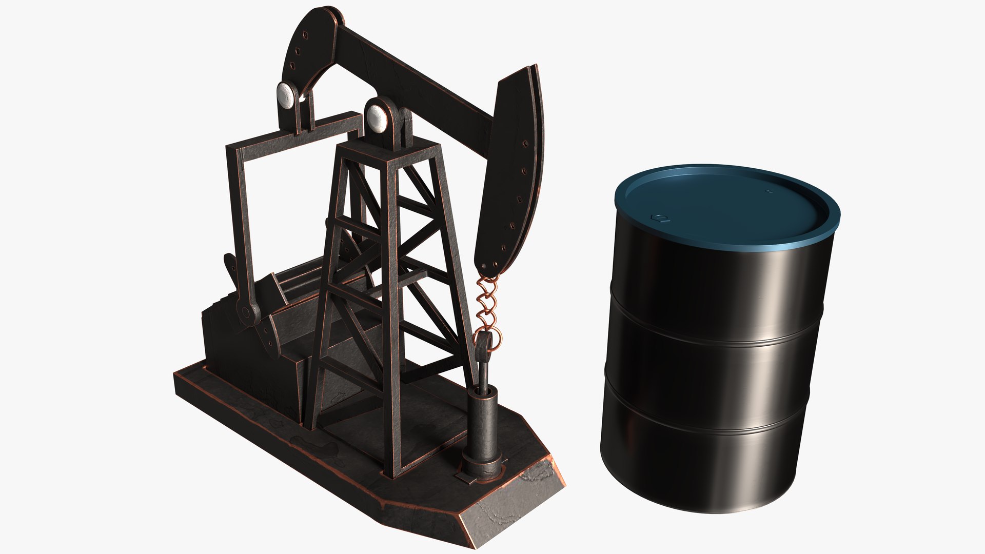 3D Oil Rig Miniature Model - TurboSquid 2104584