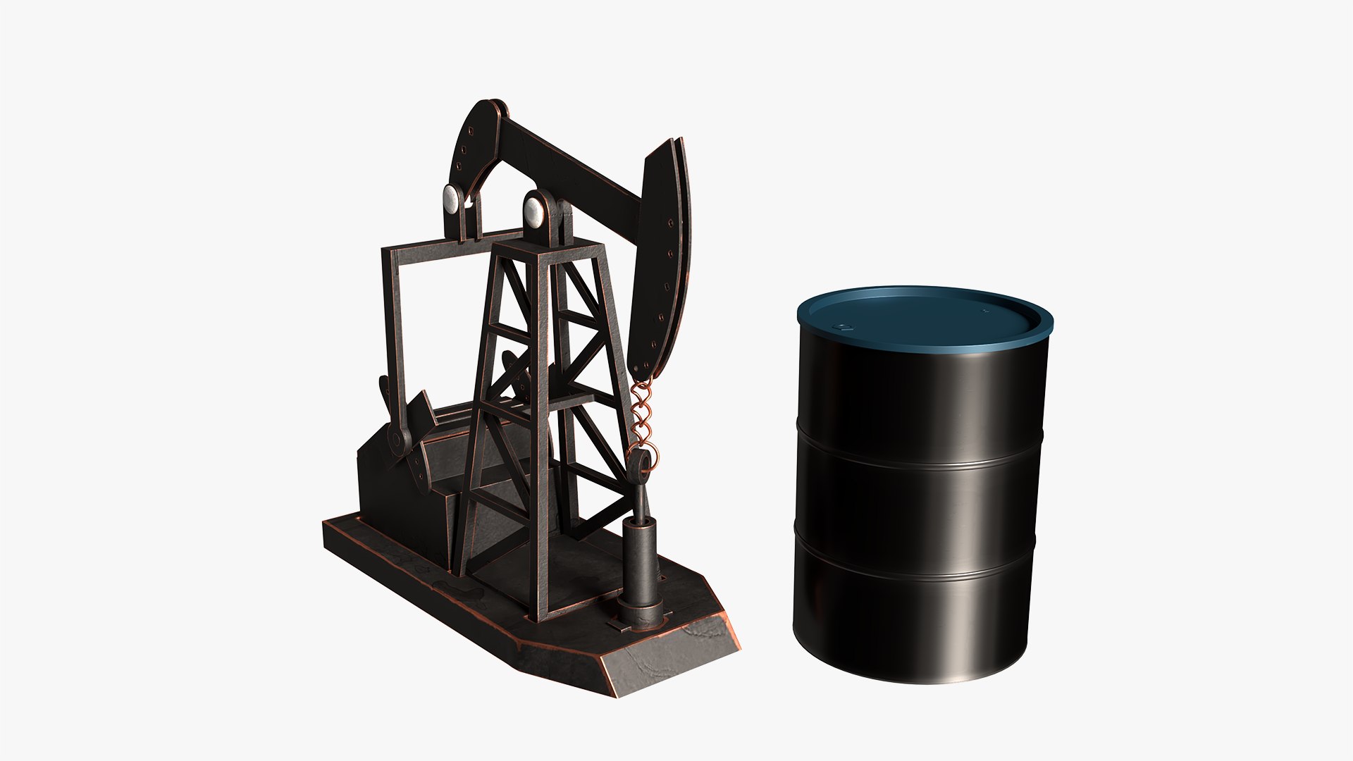 3D Oil Rig Miniature Model - TurboSquid 2104584