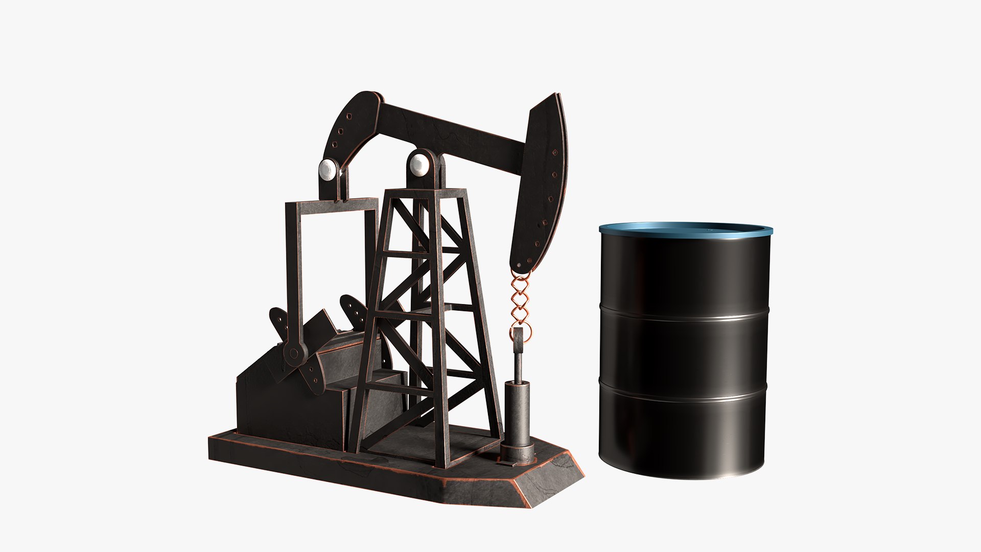 3D Oil Rig Miniature Model - TurboSquid 2104584