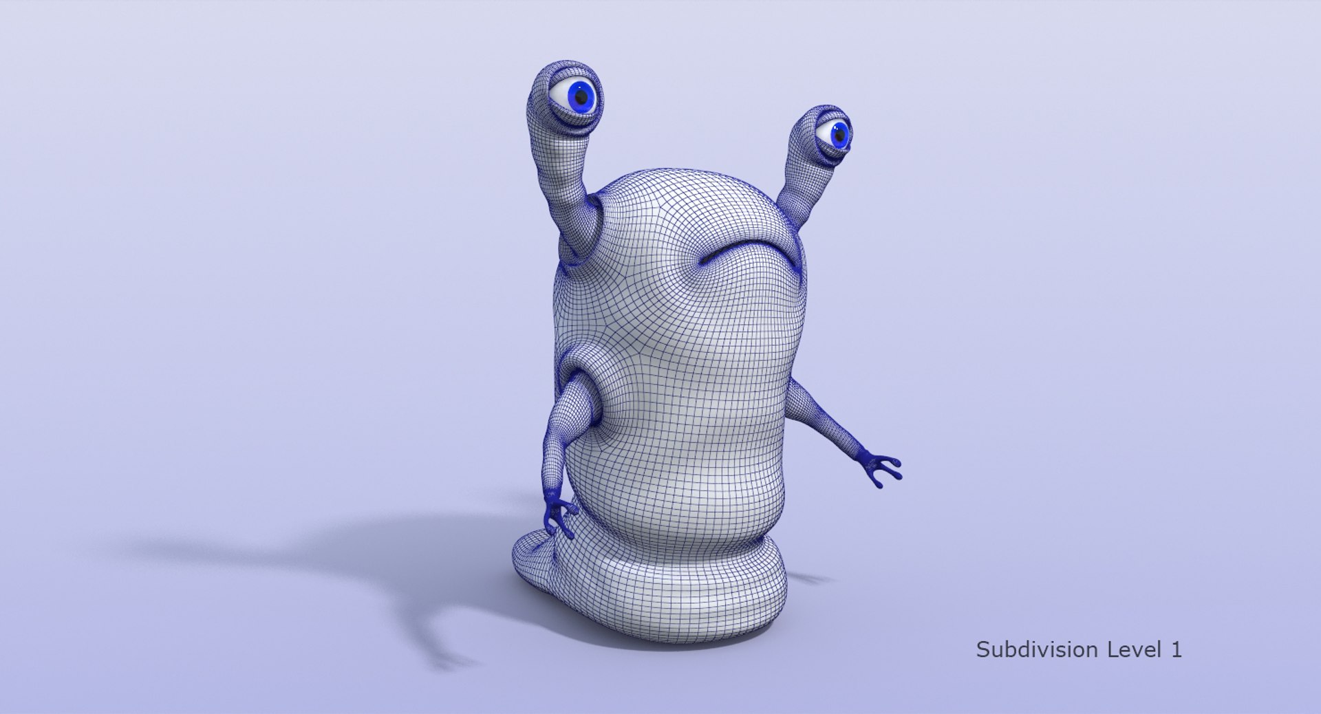 3d Model Alien Worm Paean