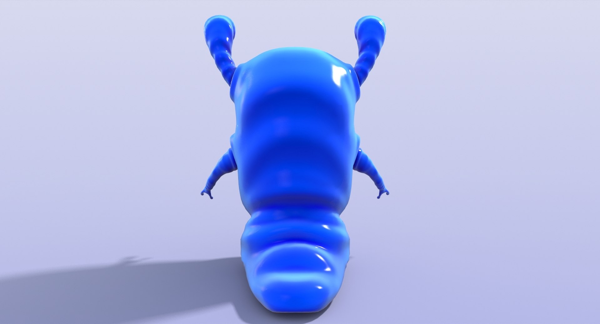 3d Model Alien Worm Paean