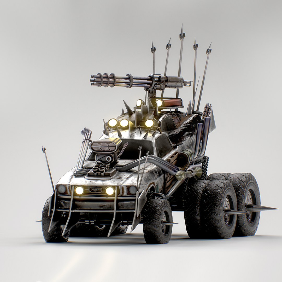 3D Modular Mustang Stylized Post Apocalyptic Vintage Cars Real Time ...