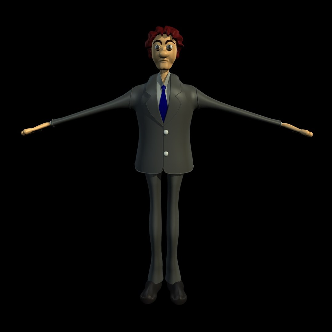 3d Robert Male Cartoon Character
