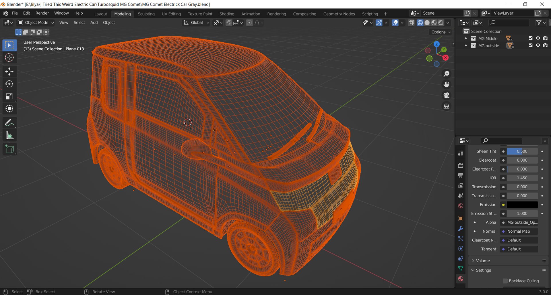 3D MG Comet Electrick Car Gray Model - TurboSquid 2184708