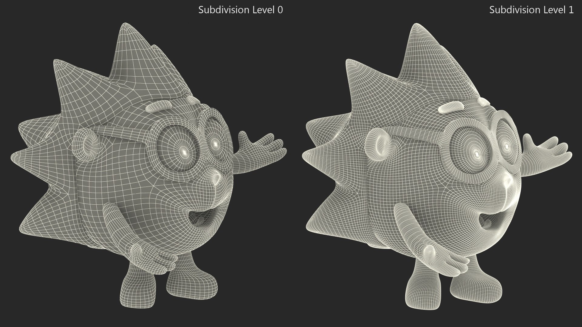 GoGoRiki Hedgehog Character Happy Pose 3D Model - TurboSquid 2121368