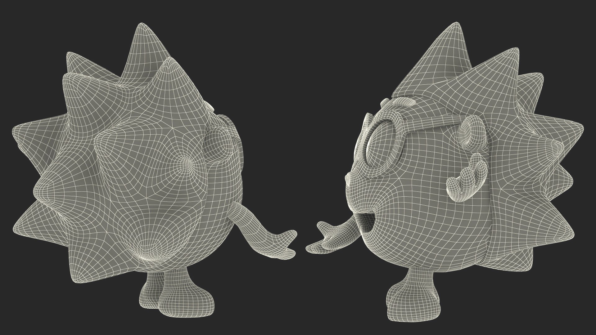 GoGoRiki Hedgehog Character Happy Pose 3D model - TurboSquid 2121368